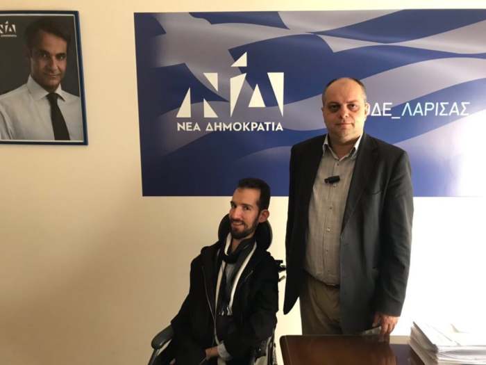 Στη Λάρισα στα γραφεία της ΝΟ.Δ.Ε. ο υποψήφιος ευρωβουλευτής Στέλιος ...